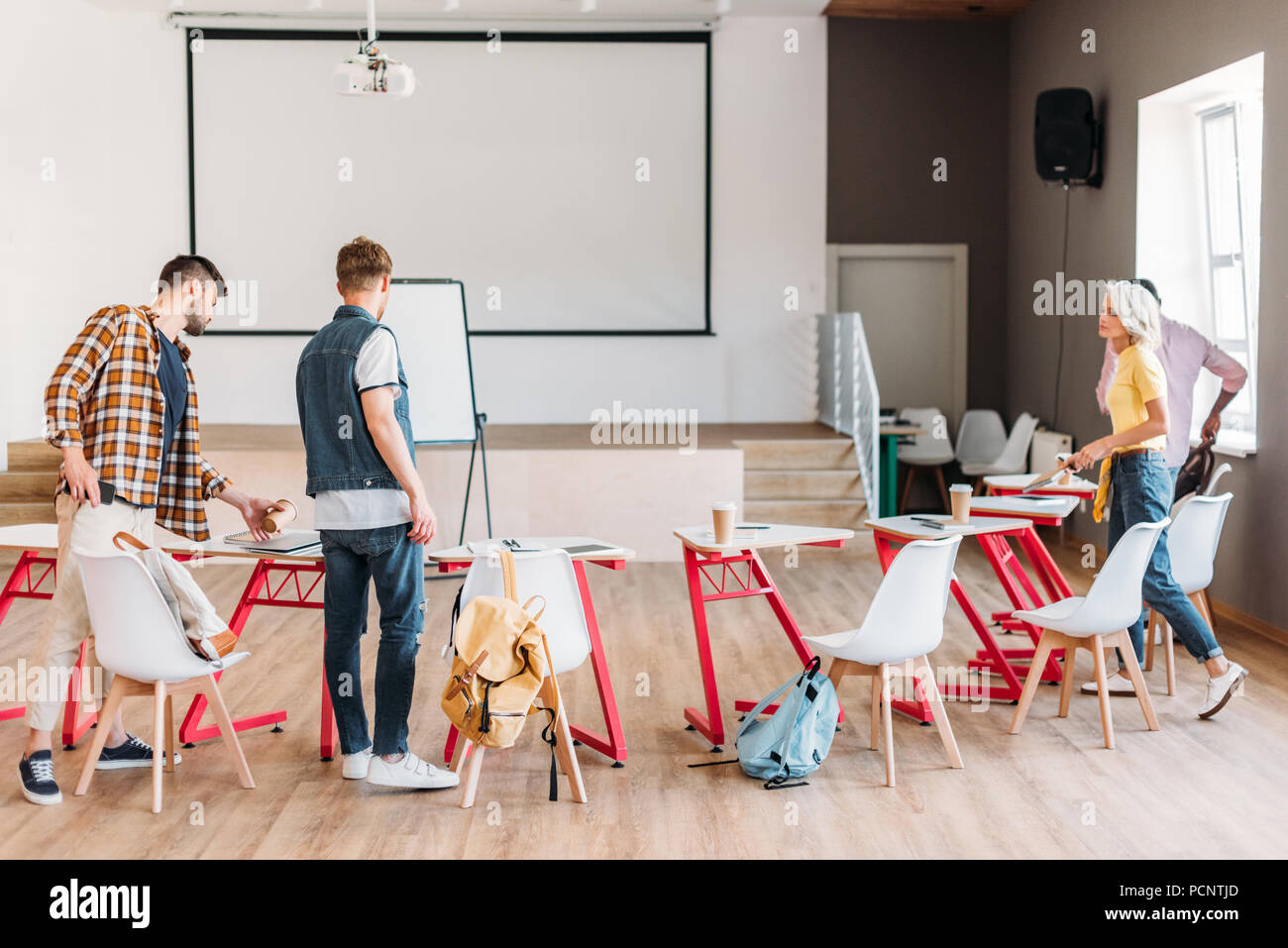 young students in modern lecture room at college Stock Photo - Alamy