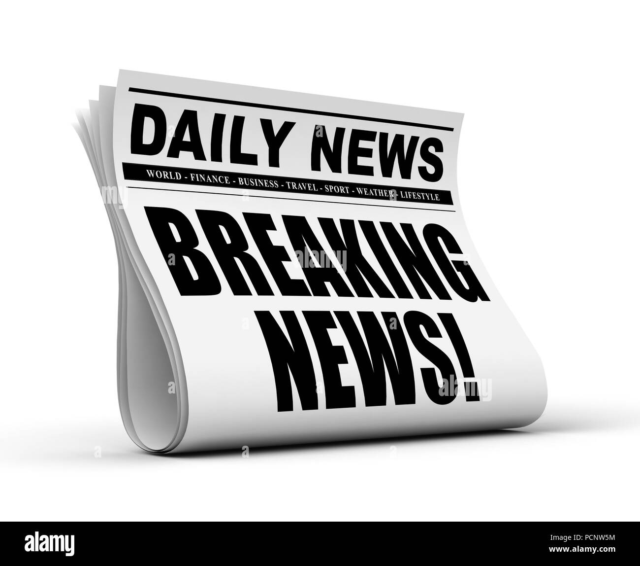 Breaking News Newspaper Cover