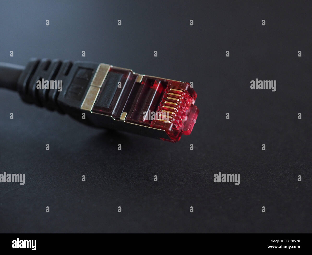 RJ45 plug for LAN local area network ethernet connection Stock Photo ...