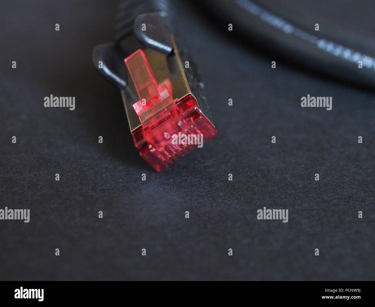 RJ45 plug for LAN local area network ethernet connection Stock Photo ...
