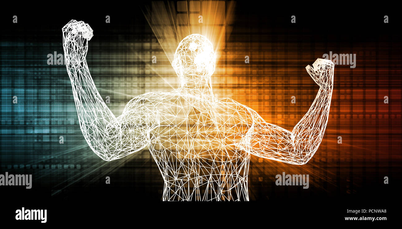 Successful Technology Idea with Man Celebrating Success Stock Photo - Alamy