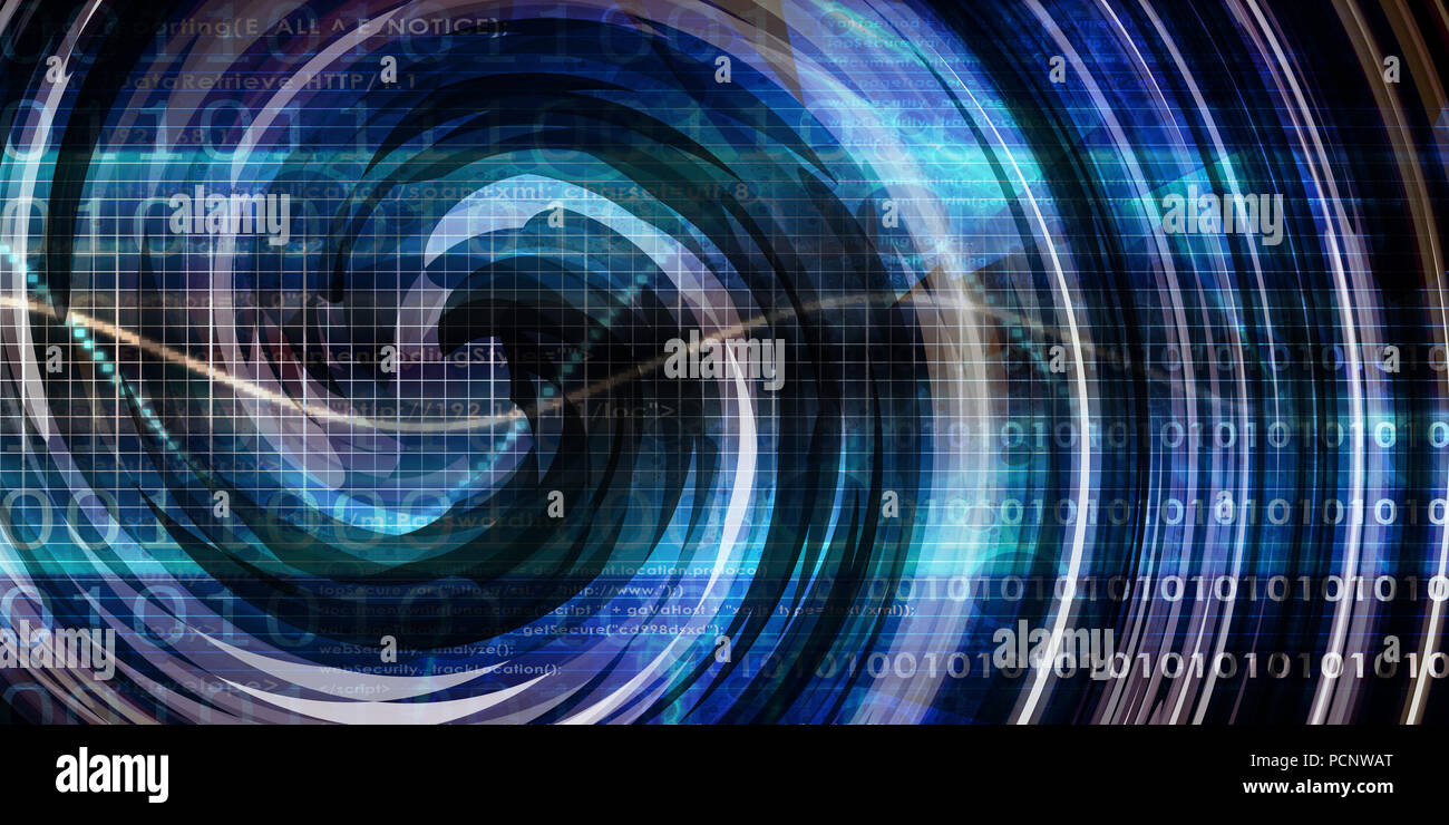 Digital Security Industry through Online Data Art Stock Photo - Alamy