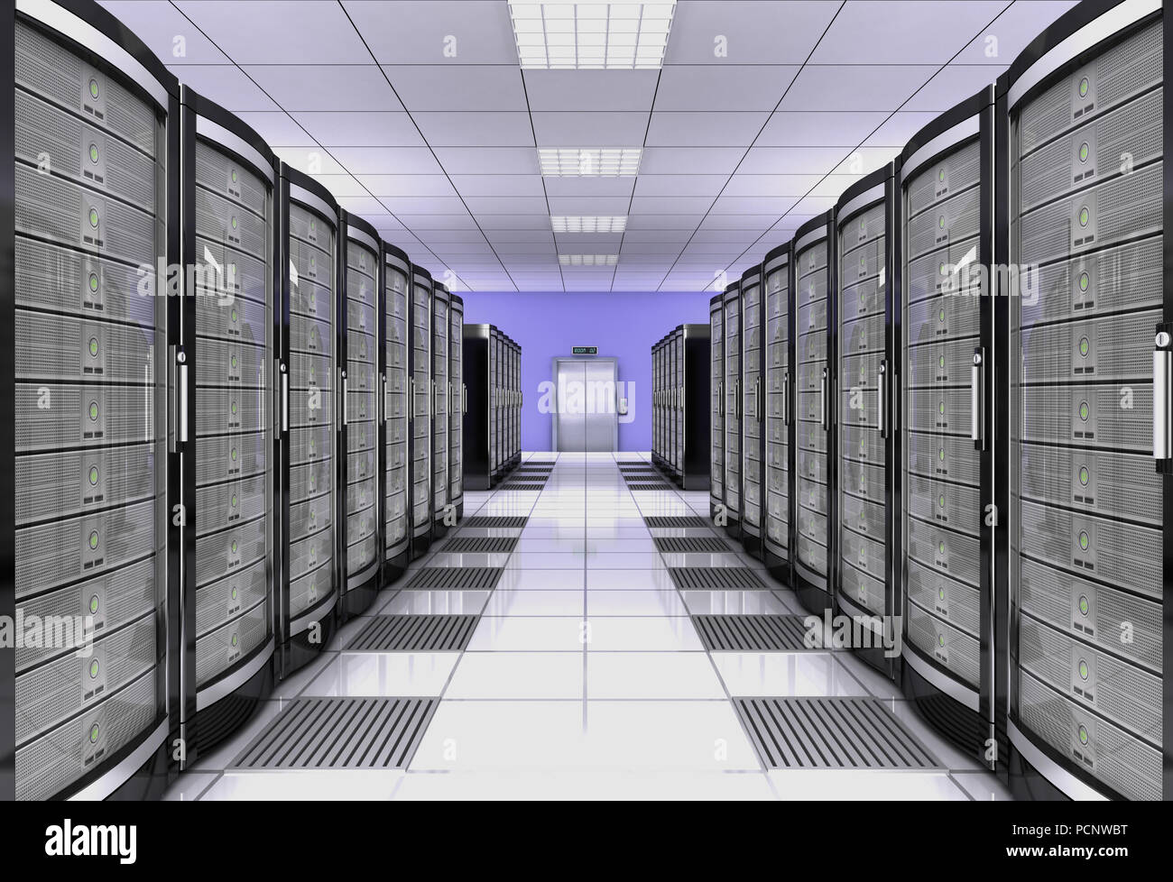 network workstation server room concept 3d illustration Stock Photo - Alamy