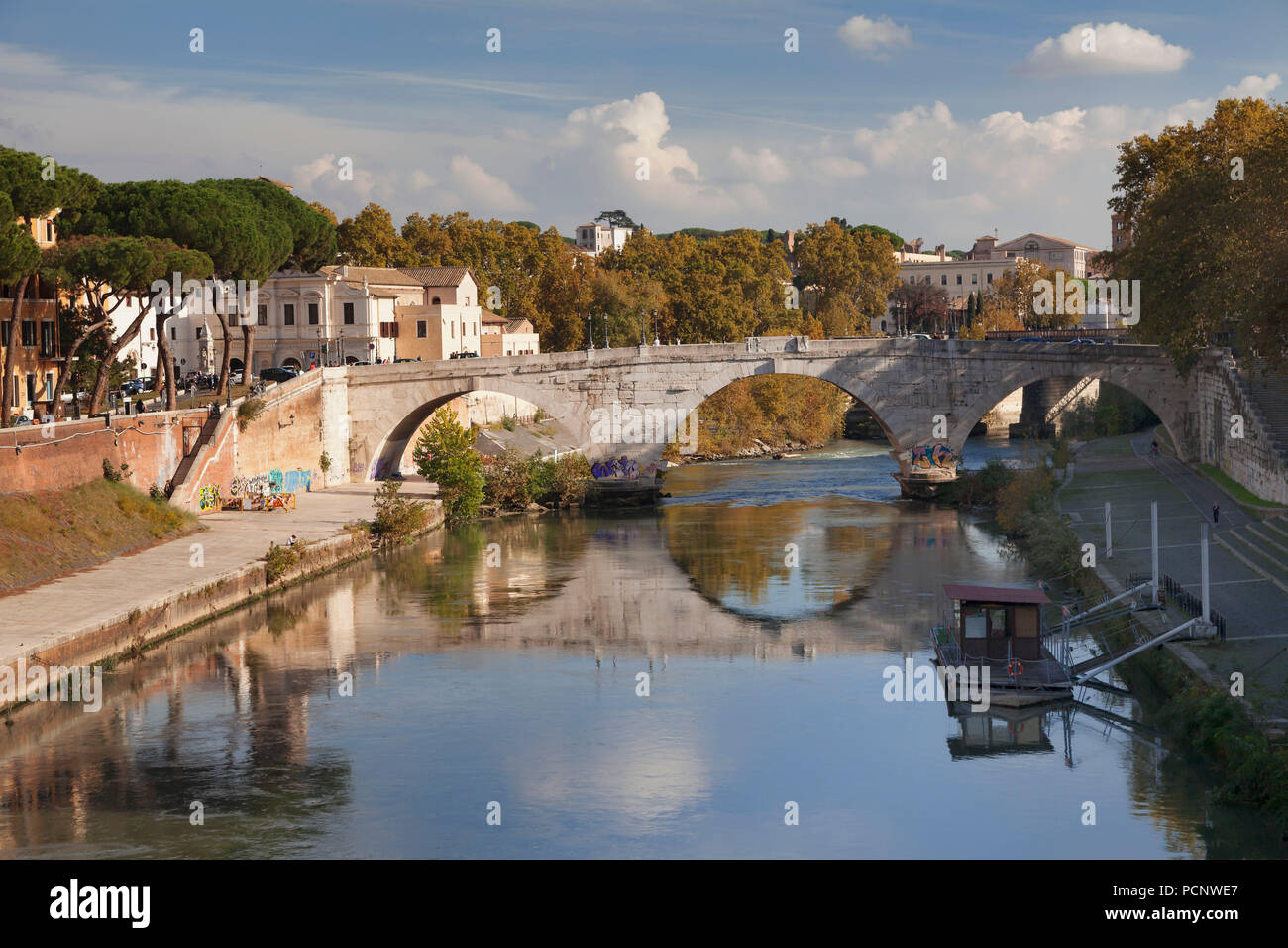 Ponte Cestio bridge,Tiber Island,Isola Tiberina,Rome,Lazio,Italy Stock ...