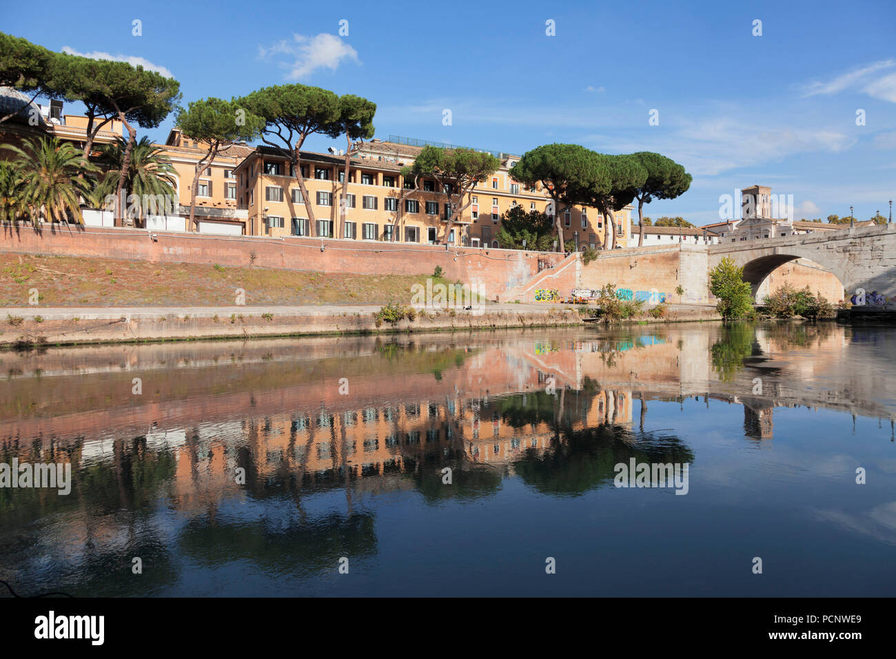 Ponte Cestio bridge,Tiber Island,Isola Tiberina,Rome,Lazio,Italy Stock ...