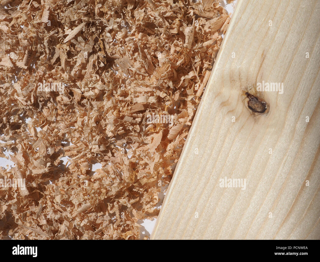 Sawdust wood dust byproduct or waste product of woodworking operations ...