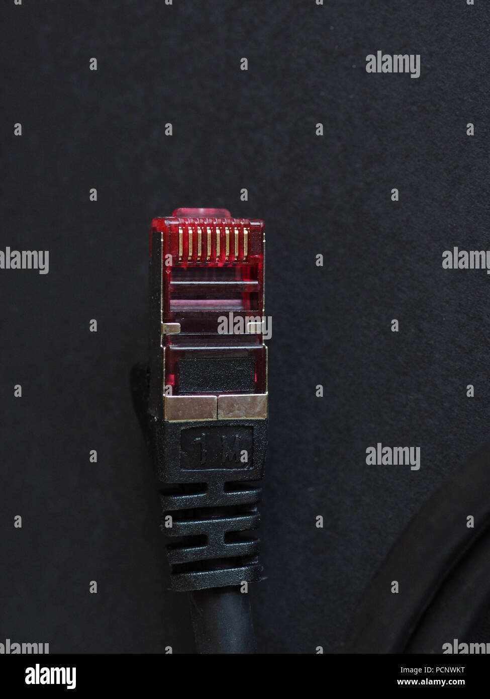 RJ45 plug for LAN local area network ethernet connection Stock Photo ...