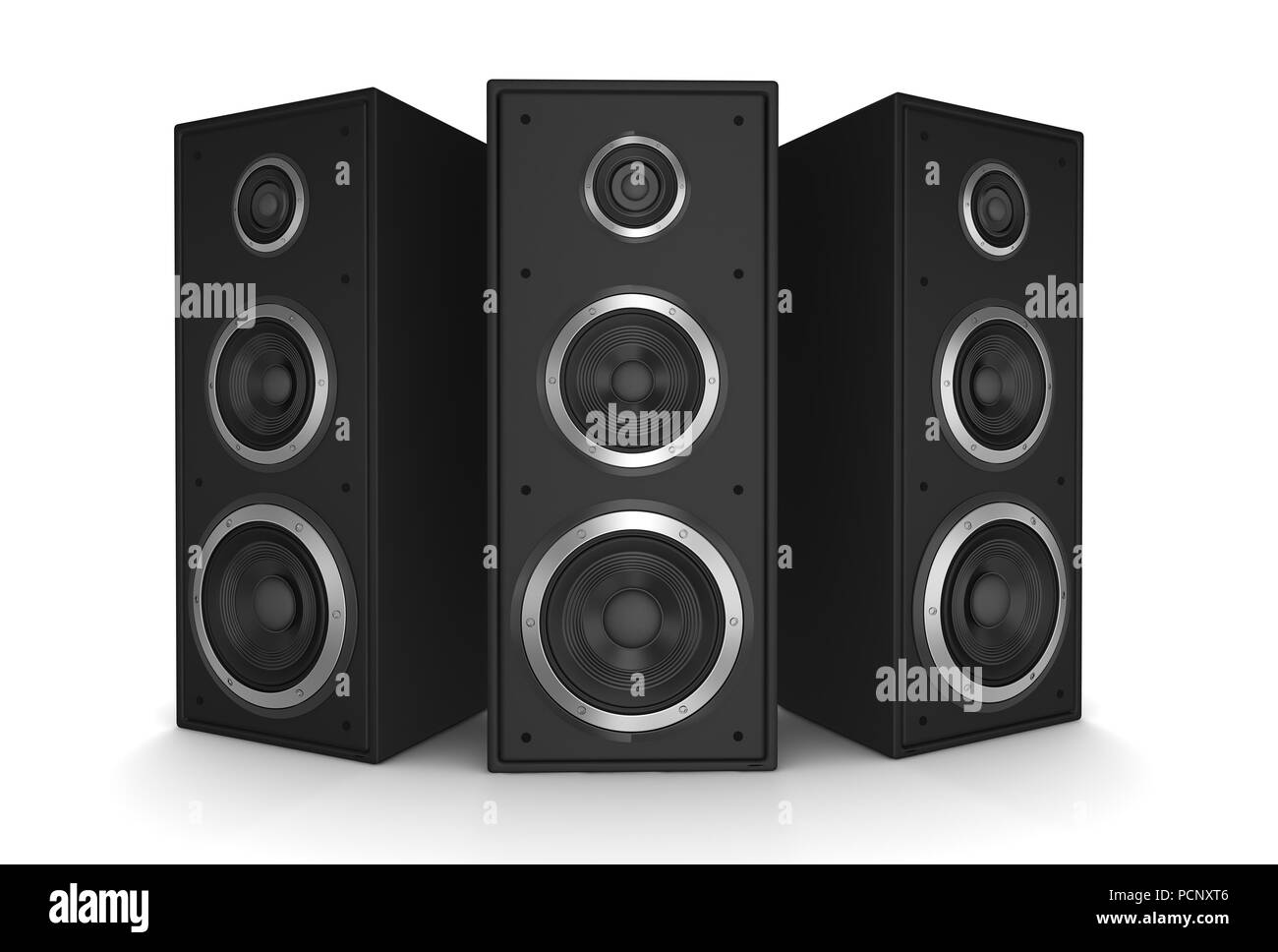 Professional sound system speakers Black and White Stock Photos ...