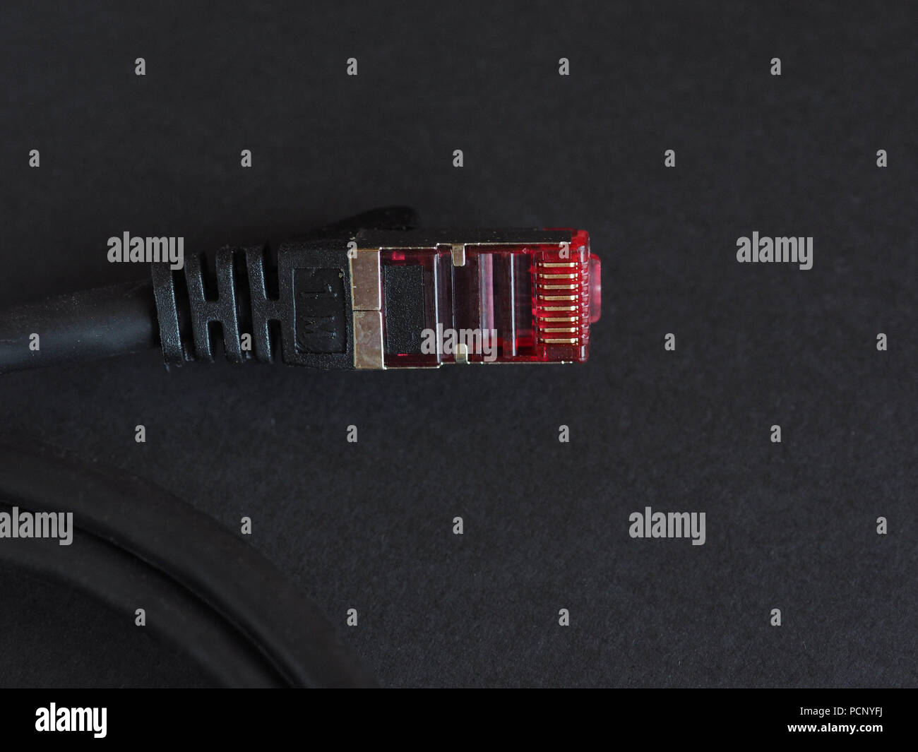 RJ45 plug for LAN local area network ethernet connection Stock Photo ...