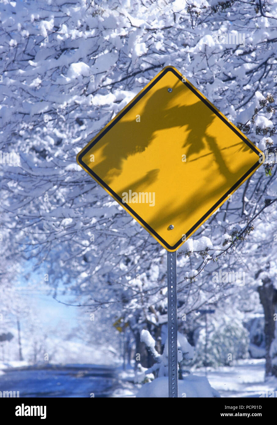 Empty Road Sign Stock Photo - Alamy