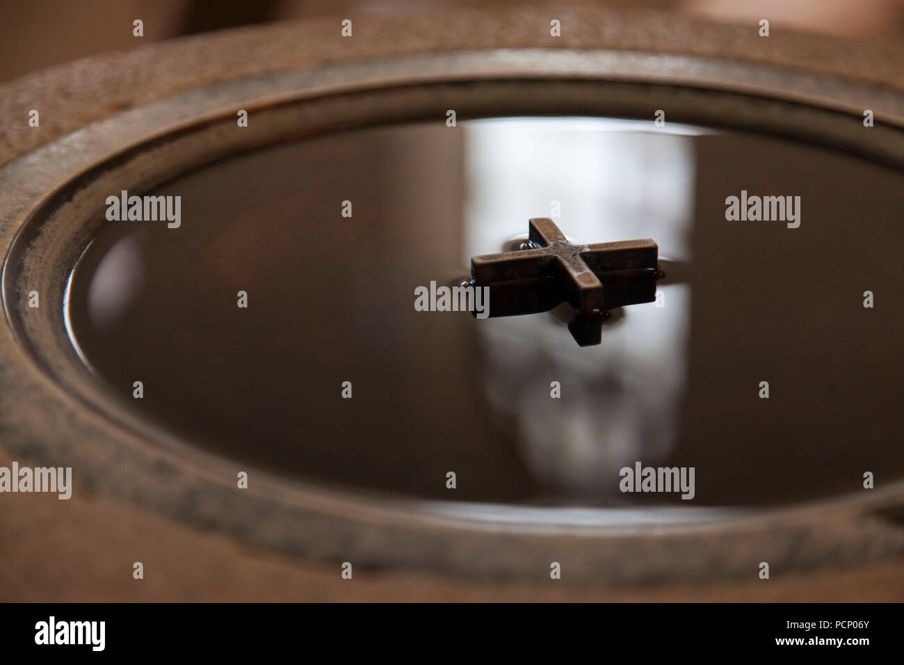 Holy water font hi-res stock photography and images - Alamy
