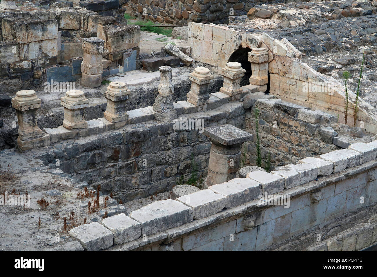 View of the ritual compound from the 1st to 2nd centuries C.E which was ...