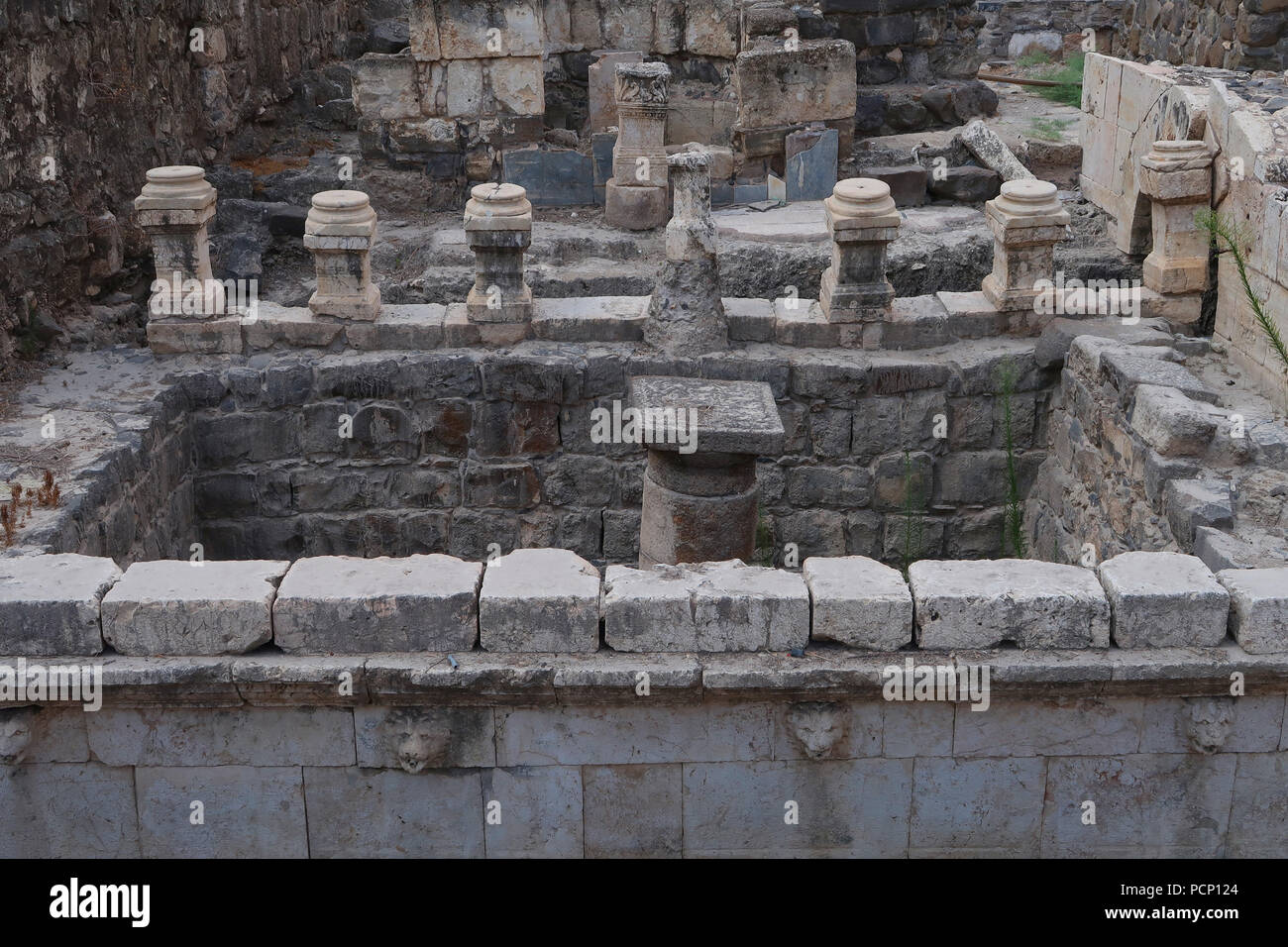 View of the ritual compound from the 1st to 2nd centuries C.E which was ...