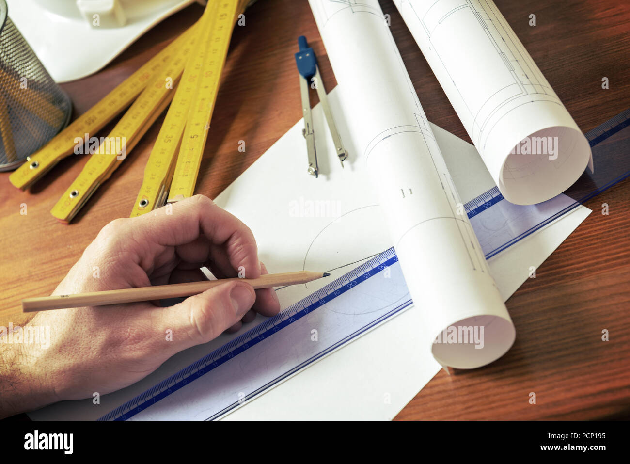 Drafting blueprint hi-res stock photography and images - Alamy