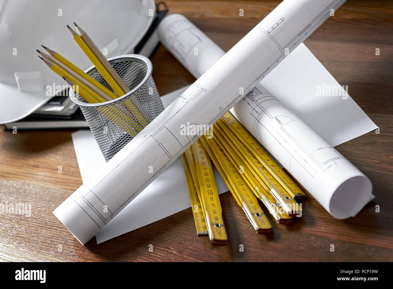 Pencil building plans hi-res stock photography and images - Alamy