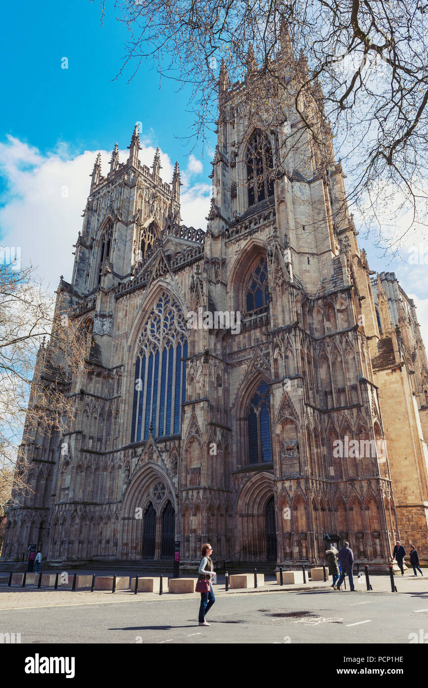 York Minster, the historic cathedral built in English gothic ...