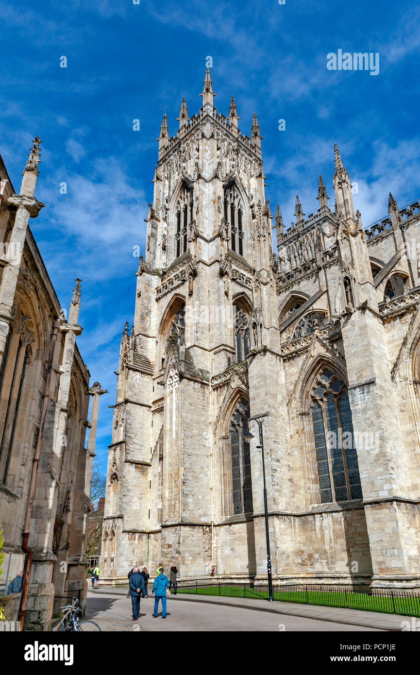 York Minster, the historic cathedral built in English gothic ...