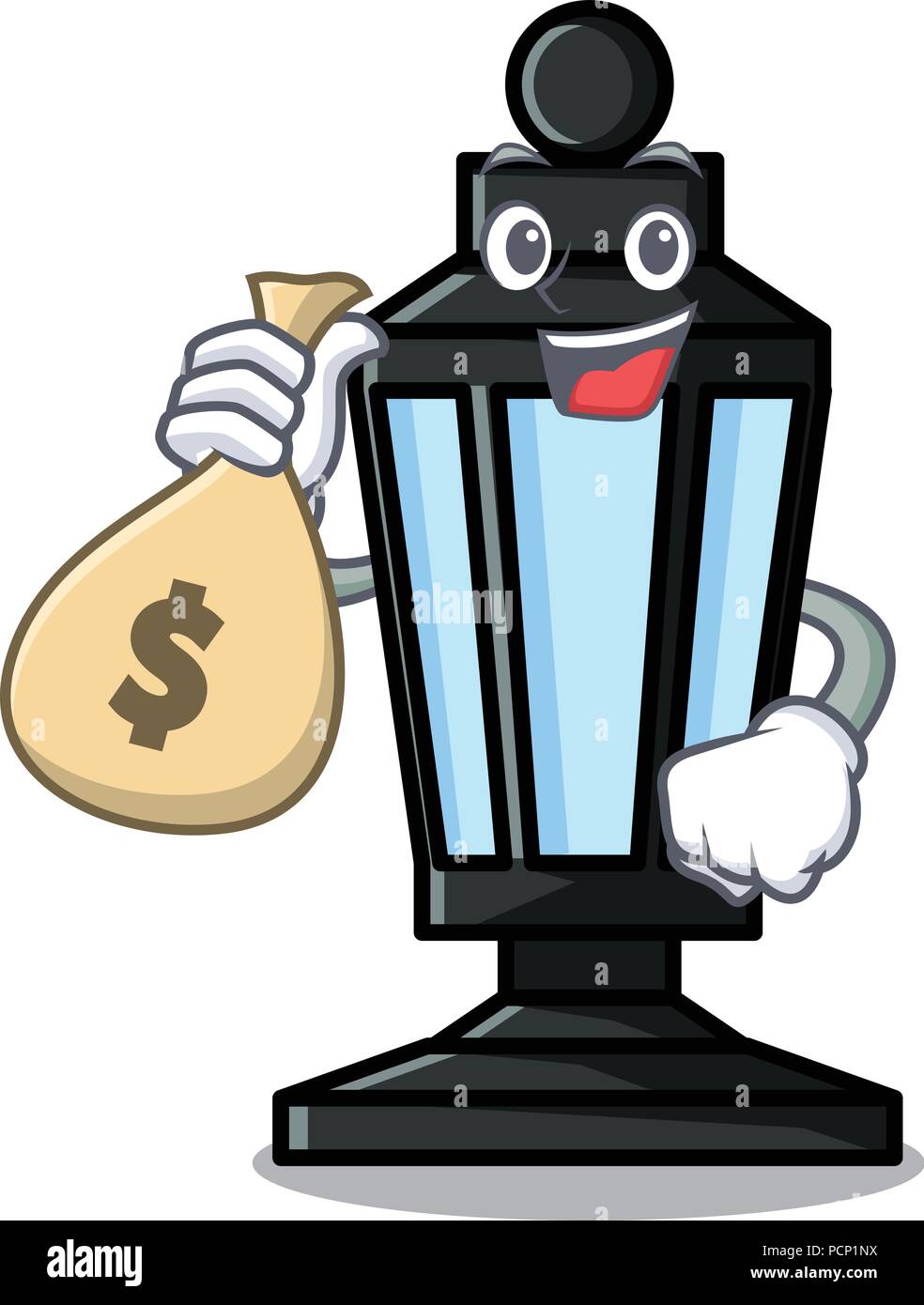 With money bag street lamp character cartoon Stock Vector Image & Art ...