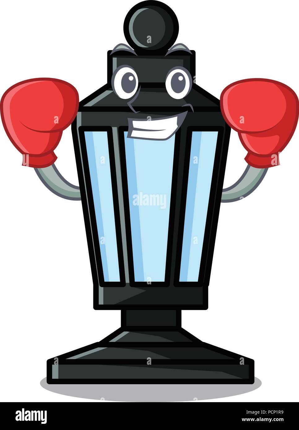 Boxing street lamp character cartoon Stock Vector Image & Art - Alamy