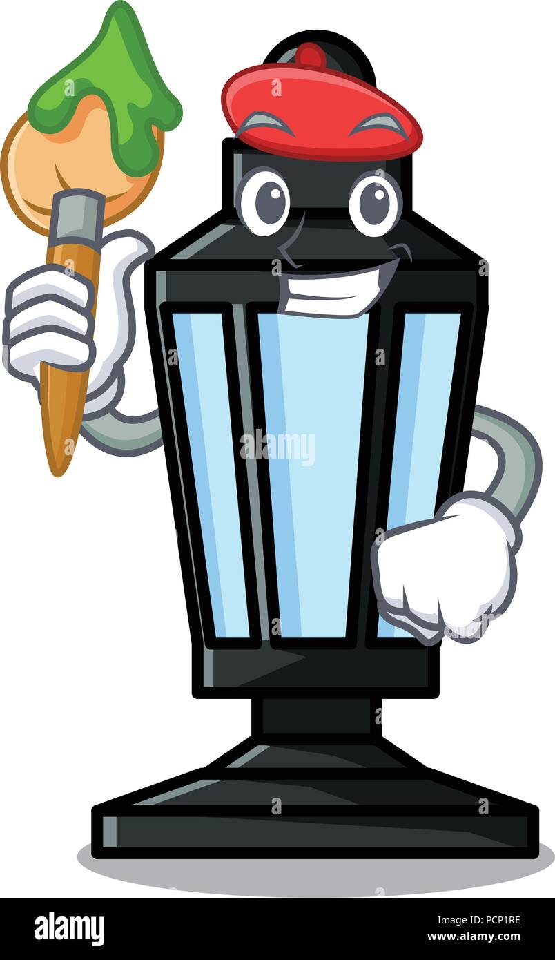 Artist street lamp character cartoon Stock Vector Image & Art - Alamy
