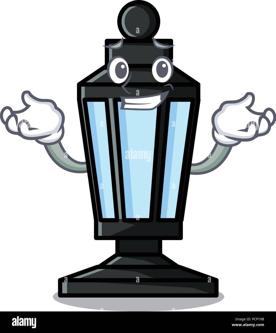 Grinning street lamp character cartoon Stock Vector Image & Art - Alamy