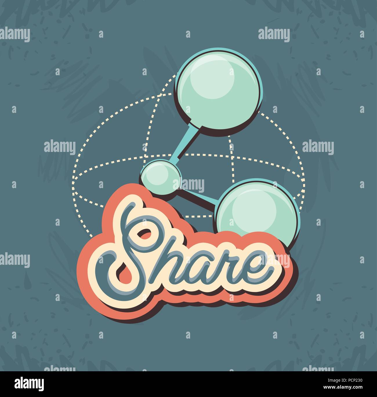 share social media with symbol vector illustration design Stock Vector ...