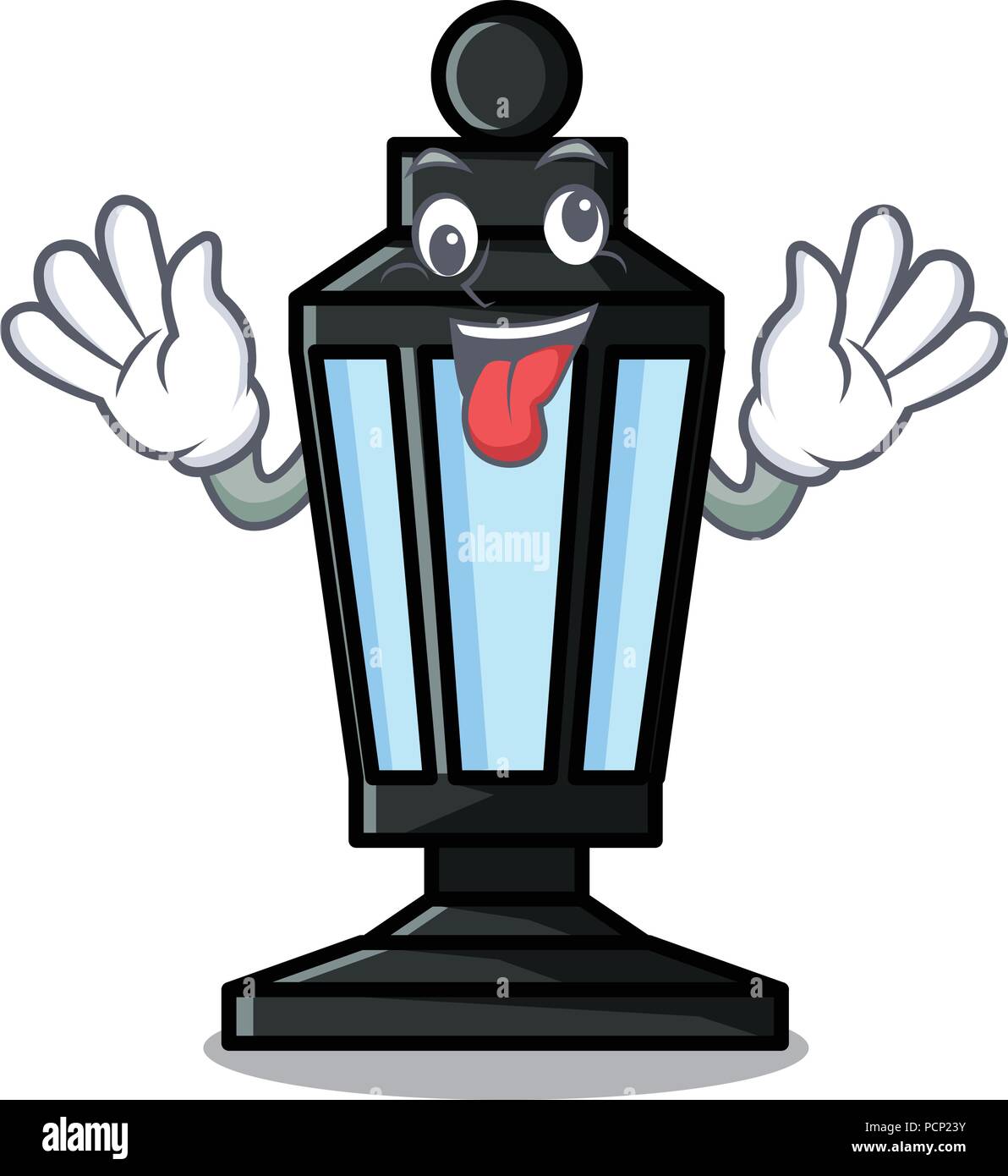 Crazy street lamp mascot cartoon Stock Vector Image & Art - Alamy