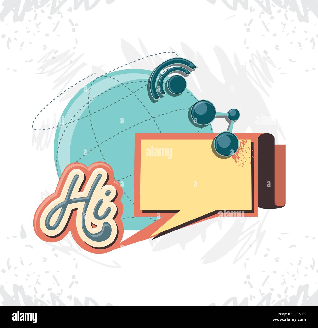social media marketing with world planet vector illustration design ...