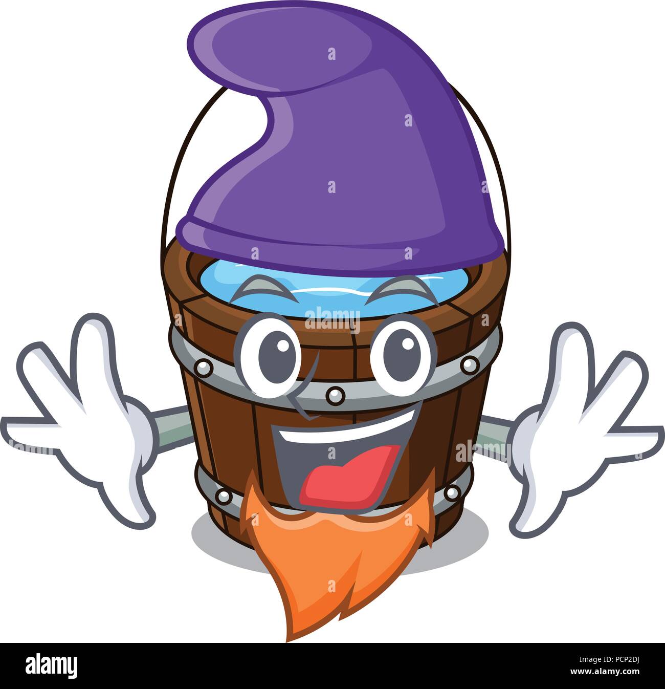 Elf wooden bucket character cartoon Stock Vector Image & Art - Alamy