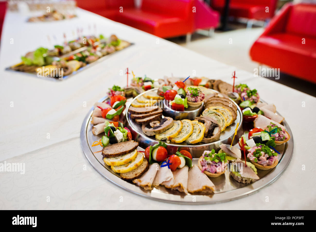 Close-up photo of salty snacks made with meat on the table Stock Photo ...