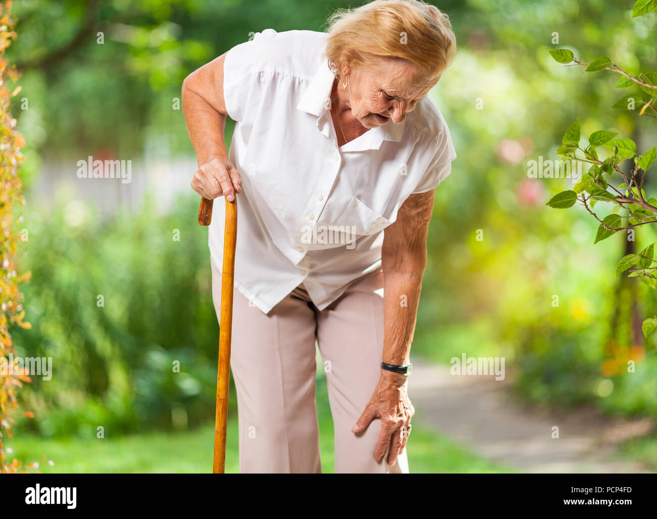 Old Woman Walking Stick High Resolution Stock Photography and Images ...