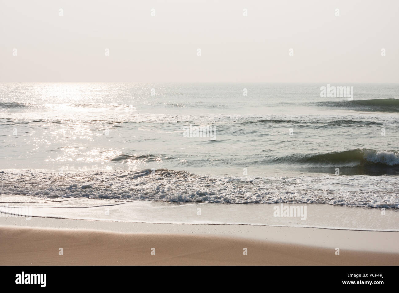 Glistening water on beach - Morning time on a tropical beach with ...