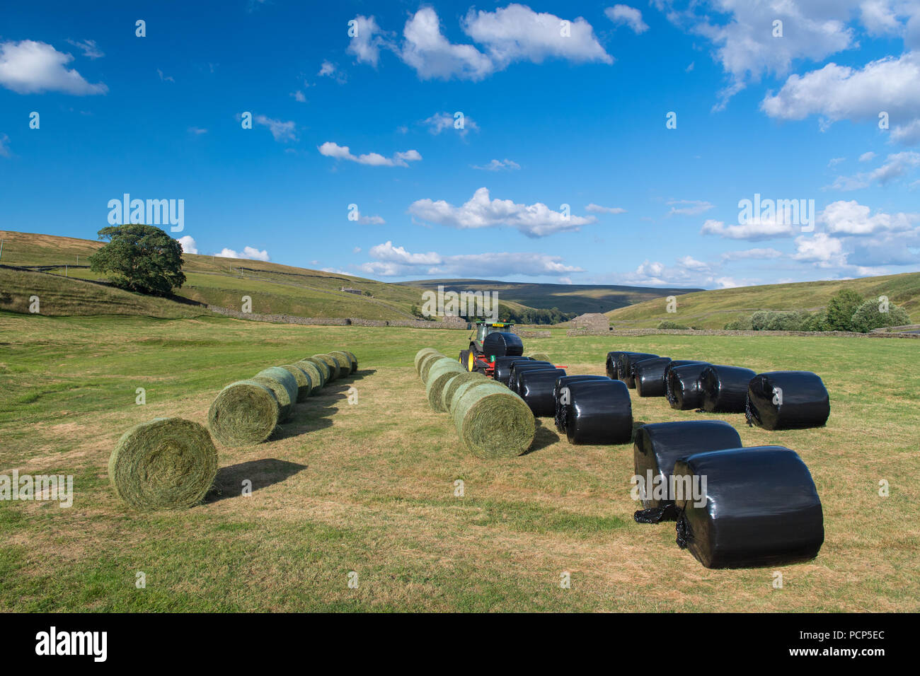 Grass silage wrapping machine hi-res stock photography and images - Alamy