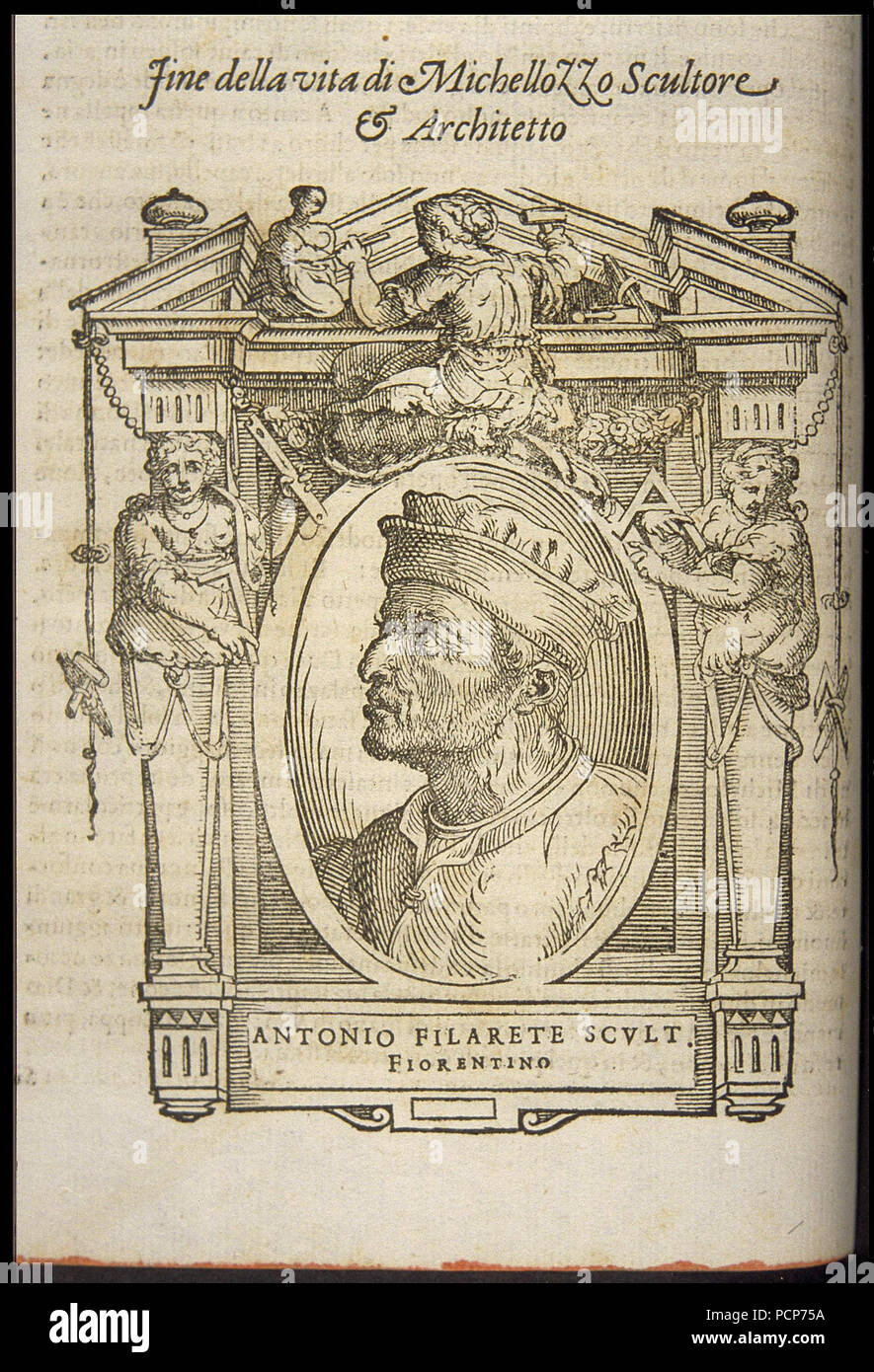 Filarete (Antonio di Pietro Averlino). From: Giorgio Vasari, The Lives of the Most Excellent ...