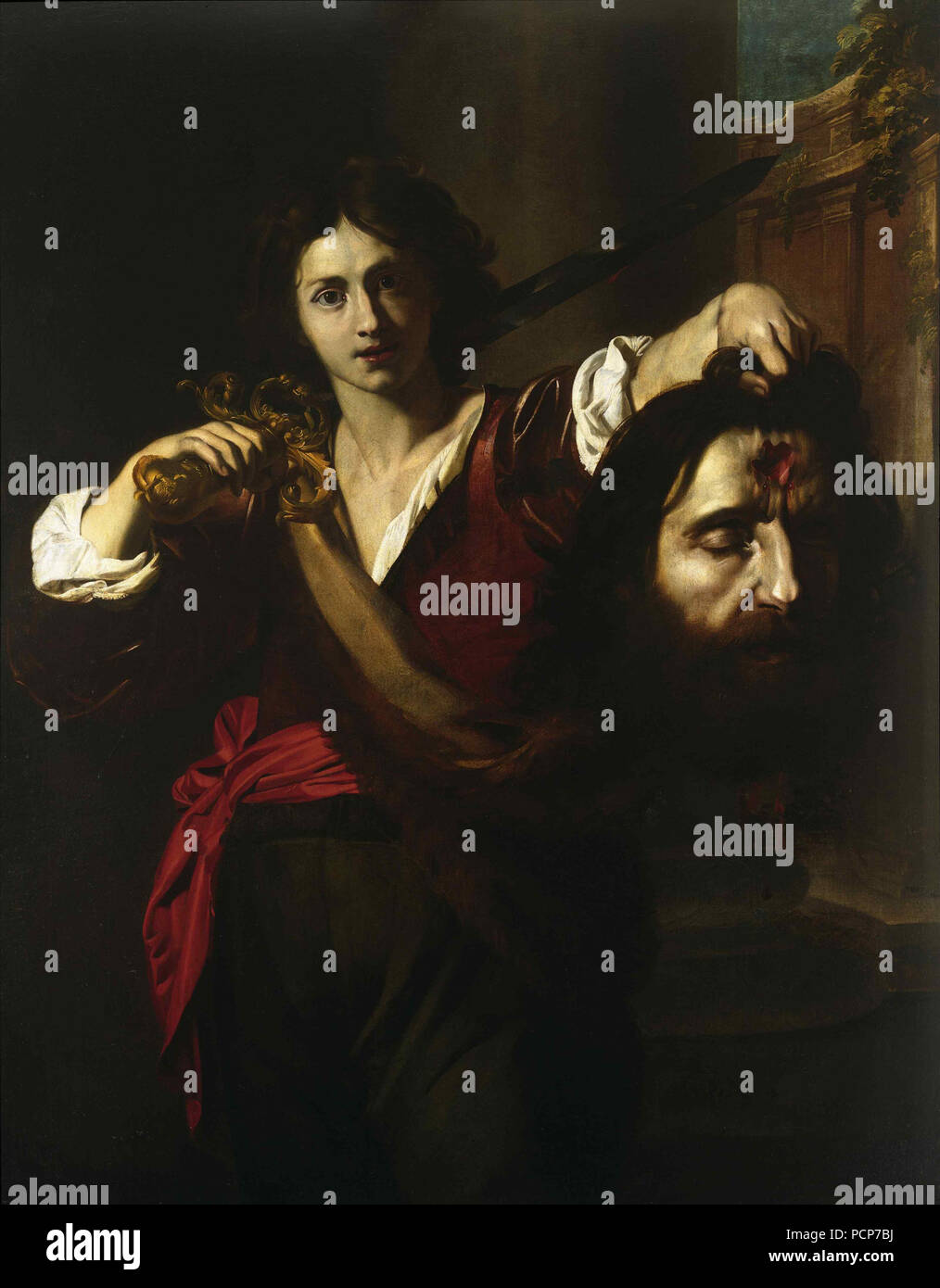 David with the Head of Goliath, ca. 1628-1629 Stock Photo - Alamy