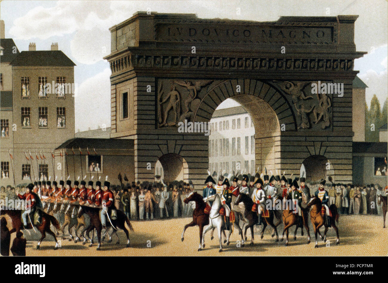 The Entry of the Emperor Alexander I into Paris, 1814, 1897 Stock Photo ...