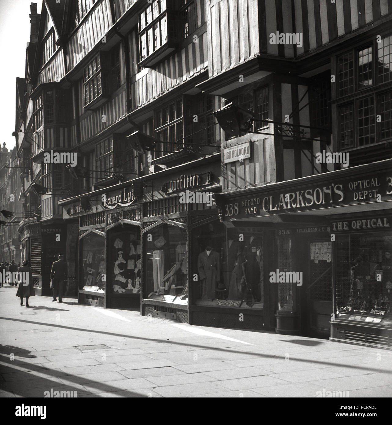 1960s, ancient overhanging timber-framed Tudor building and store ...