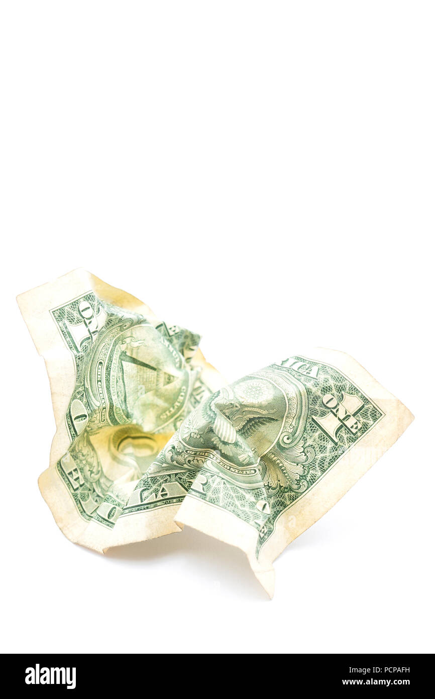 blurred crumpled dollar money background like concept of problem Stock ...