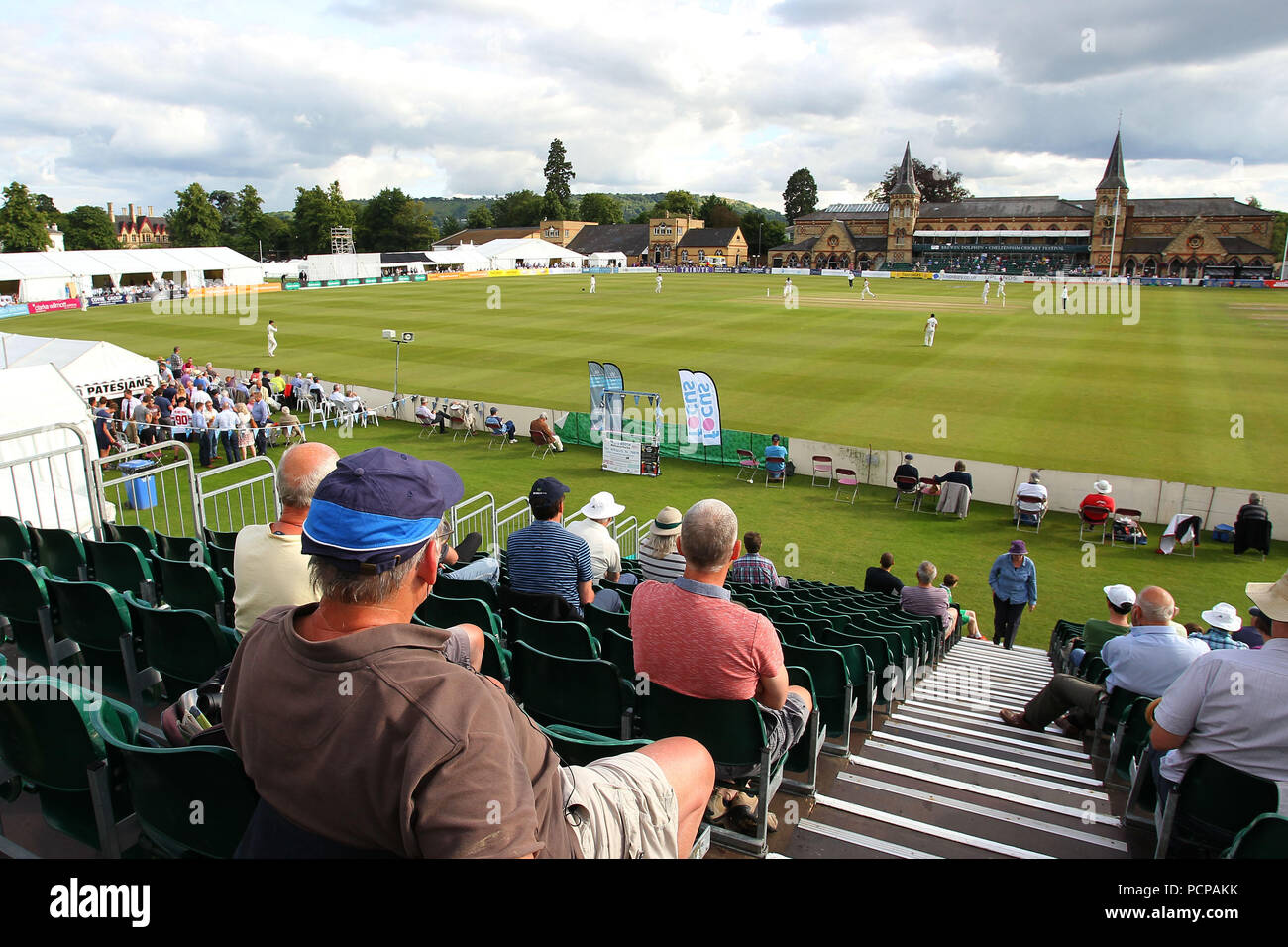 General view of the ground as spectators look on during Gloucestershire ...