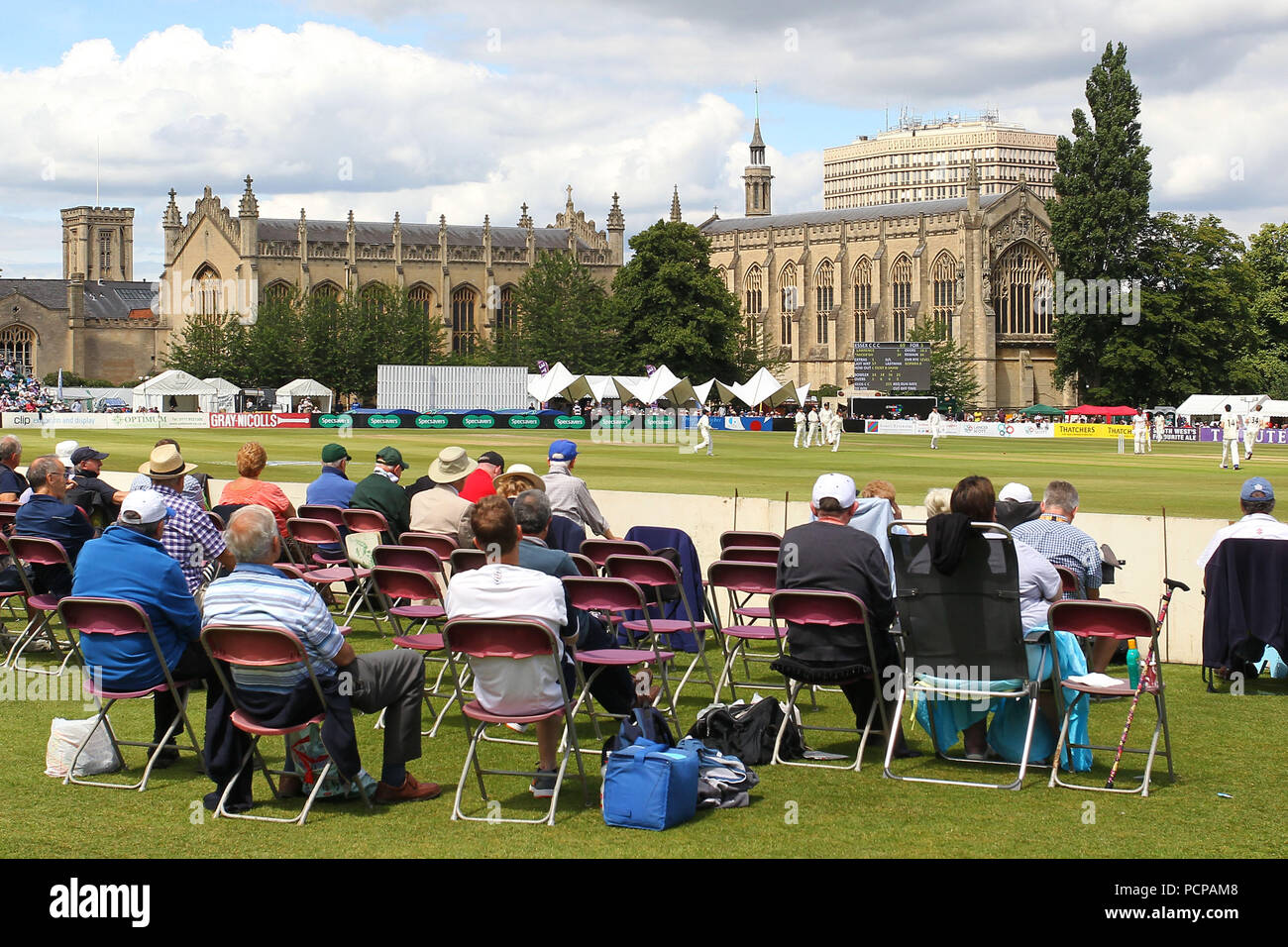 General view of play as spectators look on during Gloucestershire CCC ...