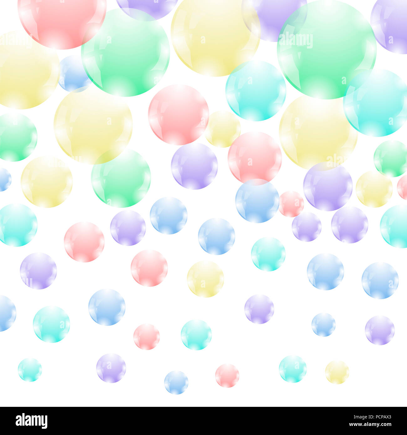 Colored Soap Bubbles Pattern Isolated on White Background Stock Photo ...