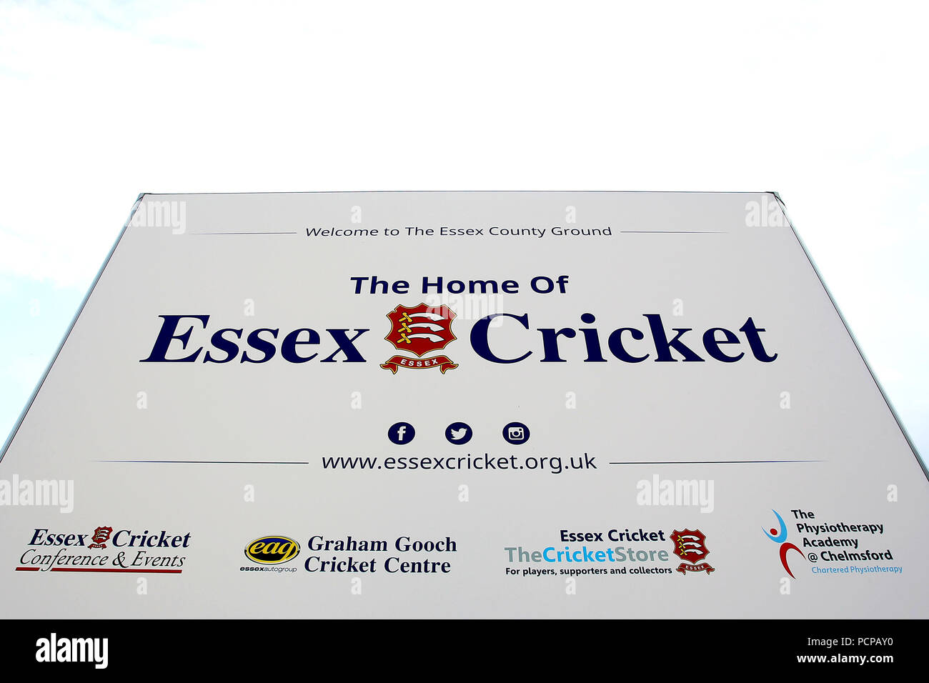 Home of Essex Cricket signage during Essex CCC vs Leicestershire CCC ...