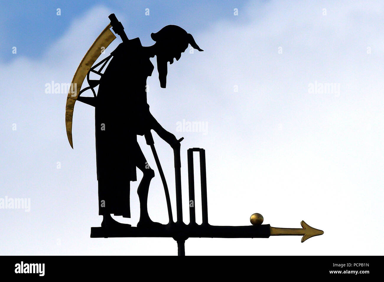 The Lord's weather vane, Father Time during Middlesex CCC vs Lancashire ...