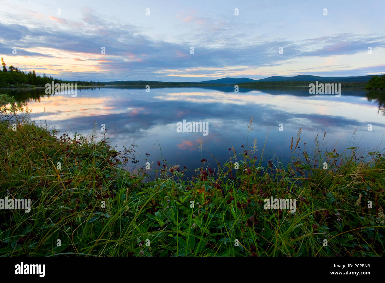 Lake in Muonio, Lapland, Finland Stock Photo - Alamy