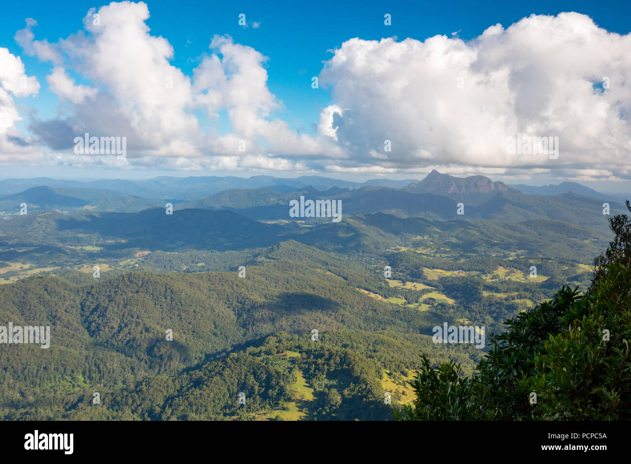 Panorama from Best of All Lookout in Springbrook National Park in the ...