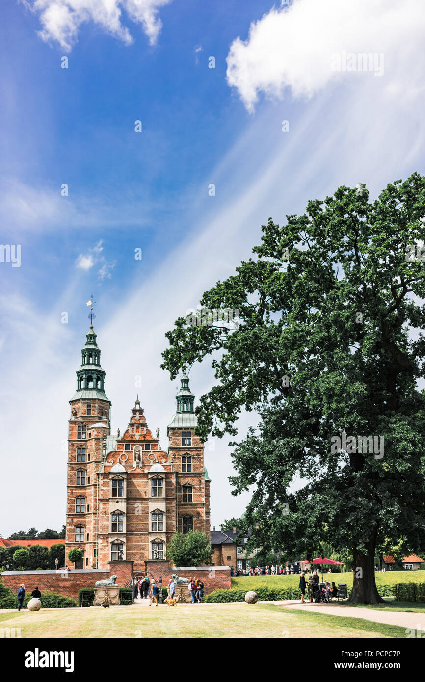 Rosenborg Castle Gardens in Copenhagen, Denmark. Built in the Dutch ...