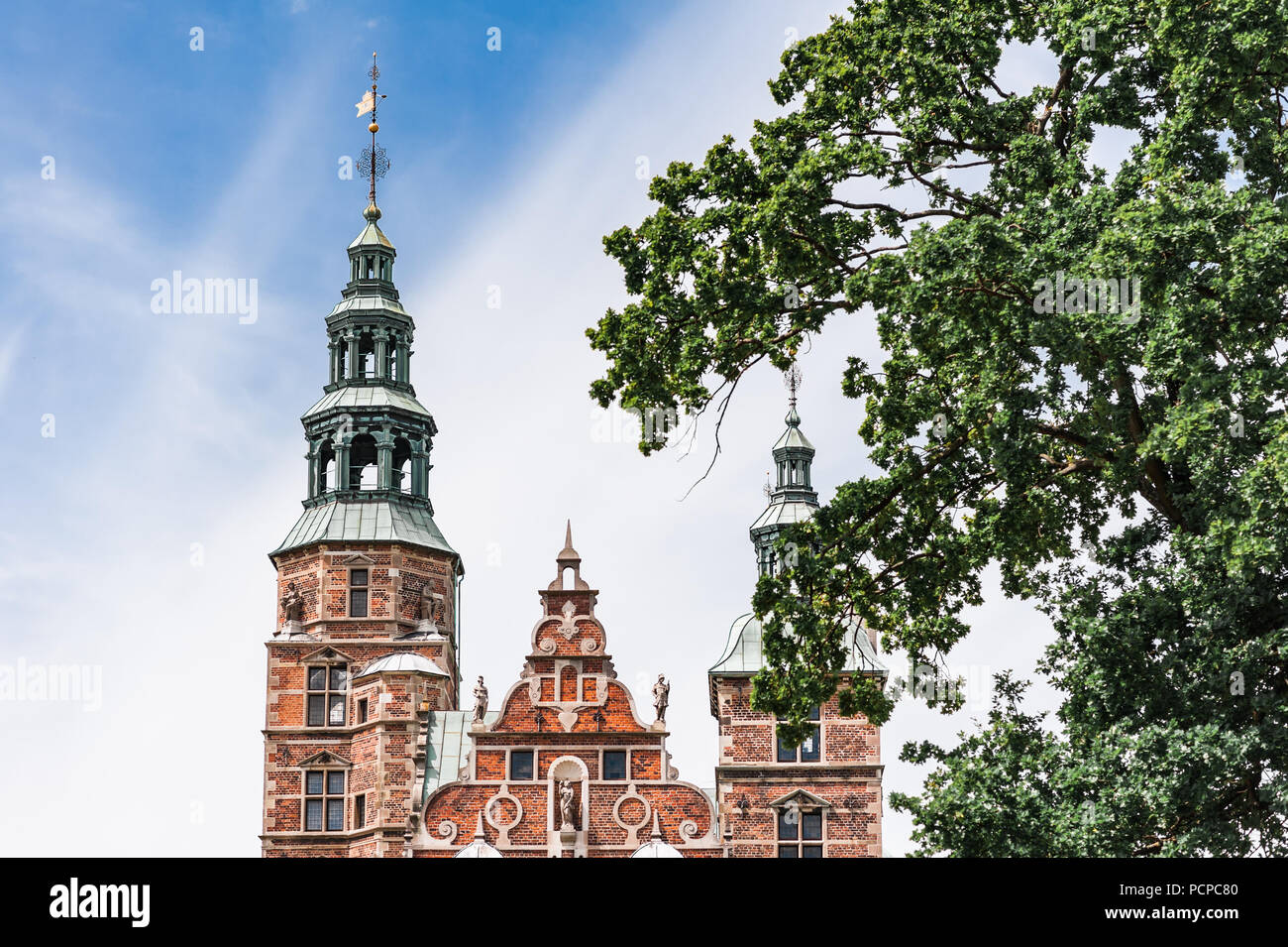 Rosenborg Castle Gardens in Copenhagen, Denmark. Built in the Dutch ...