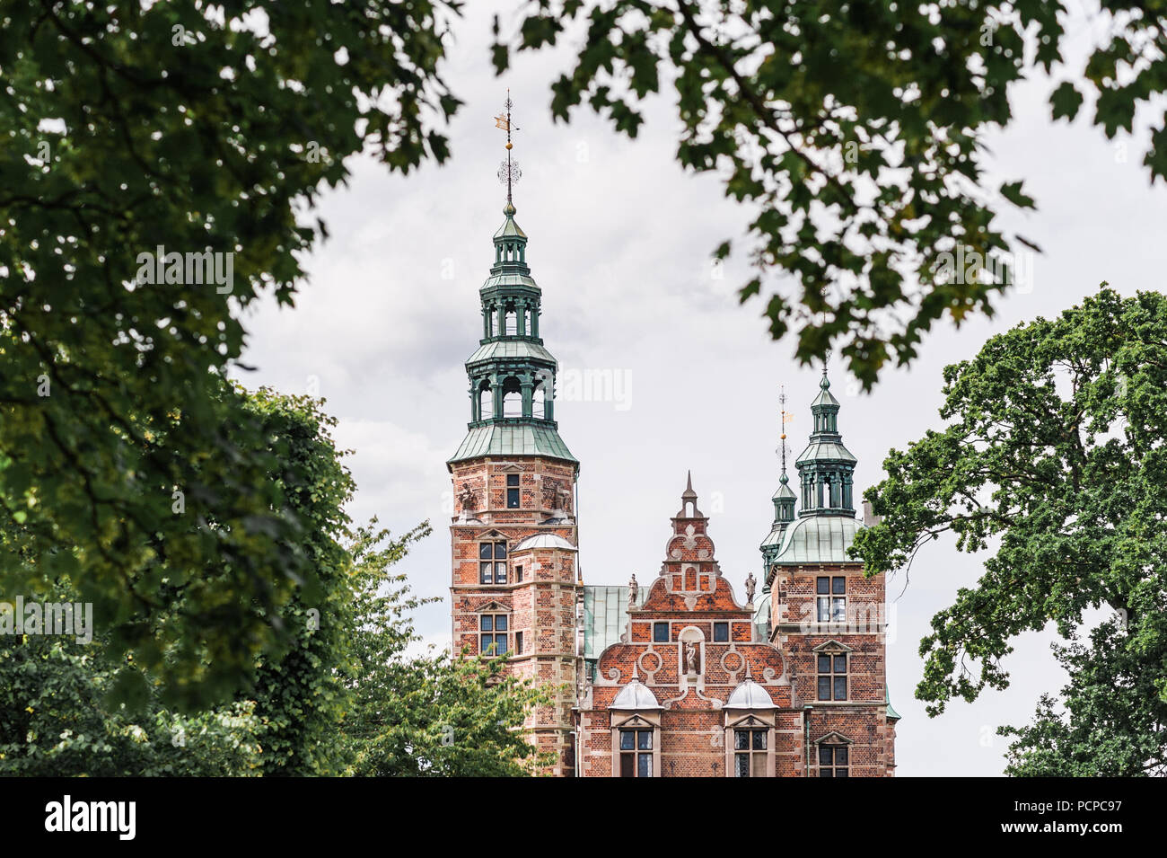 Rosenborg Castle Gardens in Copenhagen, Denmark. Built in the Dutch ...