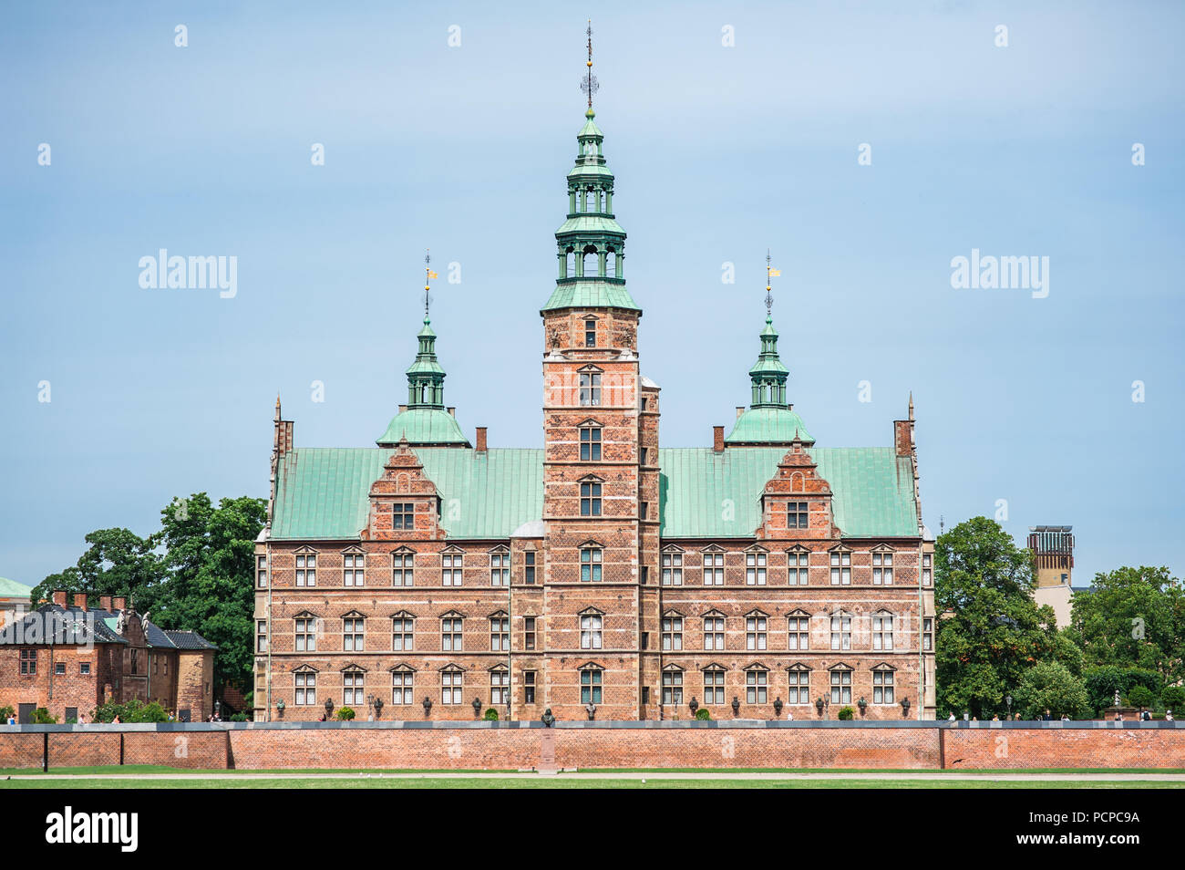 Rosenborg Castle Gardens in Copenhagen, Denmark. Built in the Dutch ...