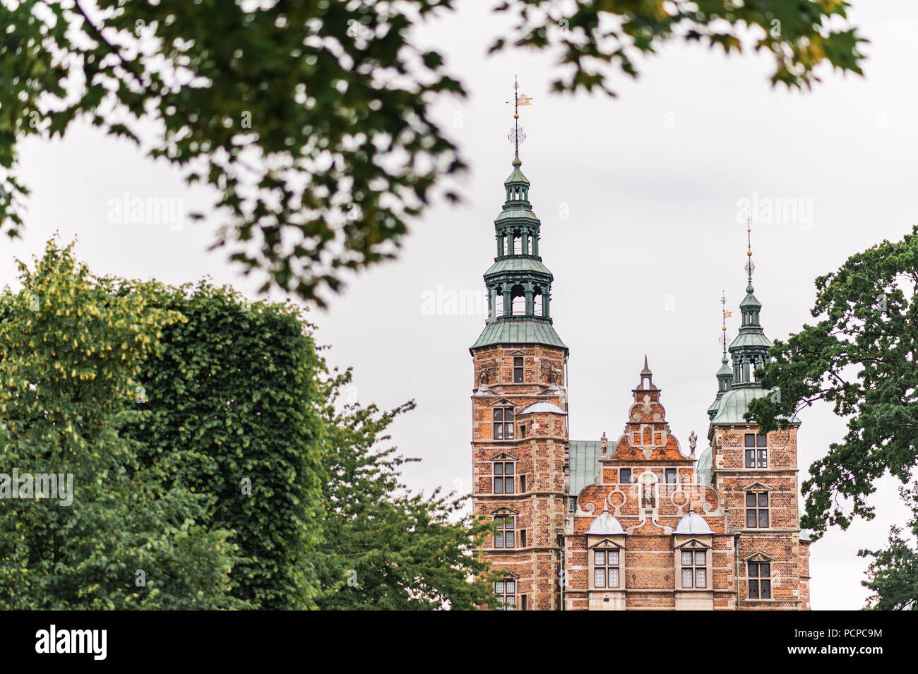 Rosenborg Castle Gardens in Copenhagen, Denmark. Built in the Dutch ...
